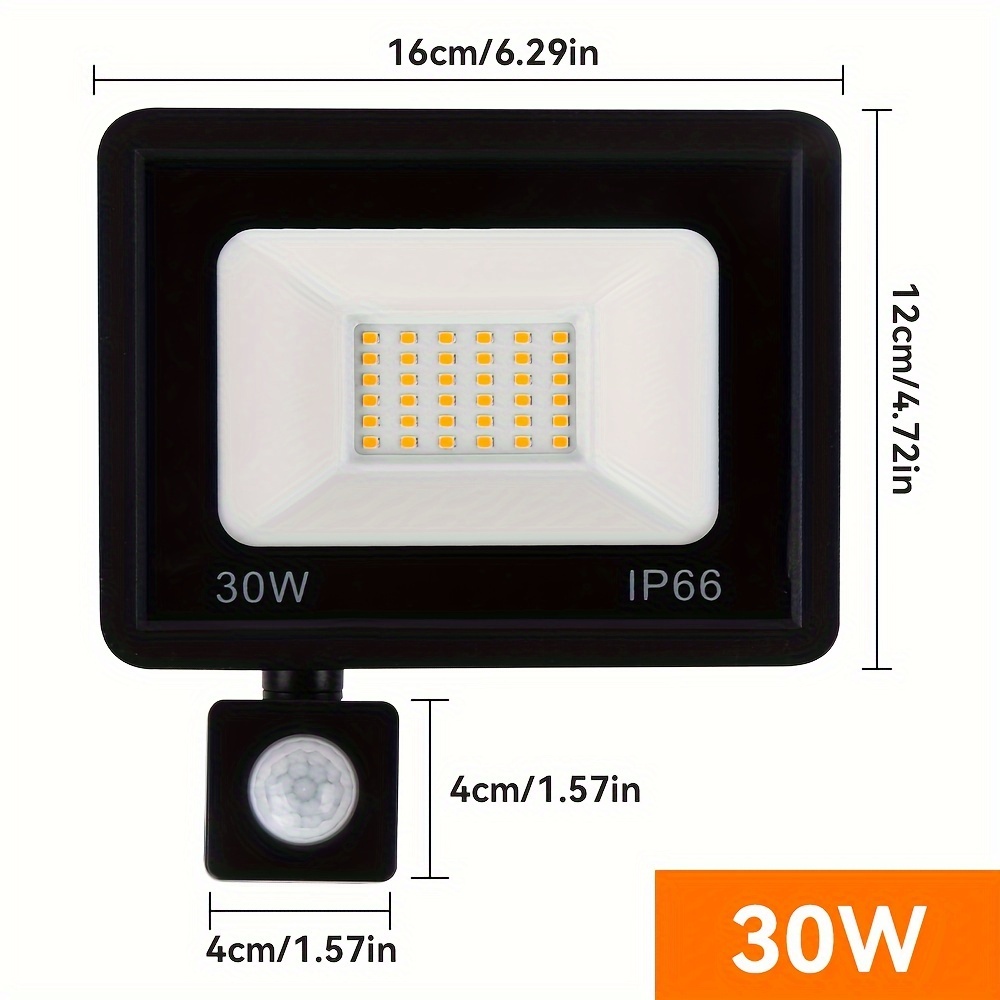 1 pack 220v led projecteur à induction 10w 20w 30w 50w 100w - Temu France