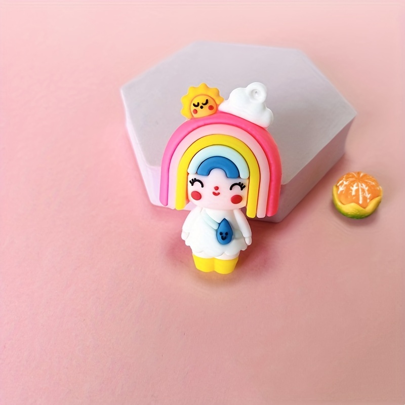 Twelve Fashionable Cute Bee Girl Burger French Fries Rainbow - Temu ...