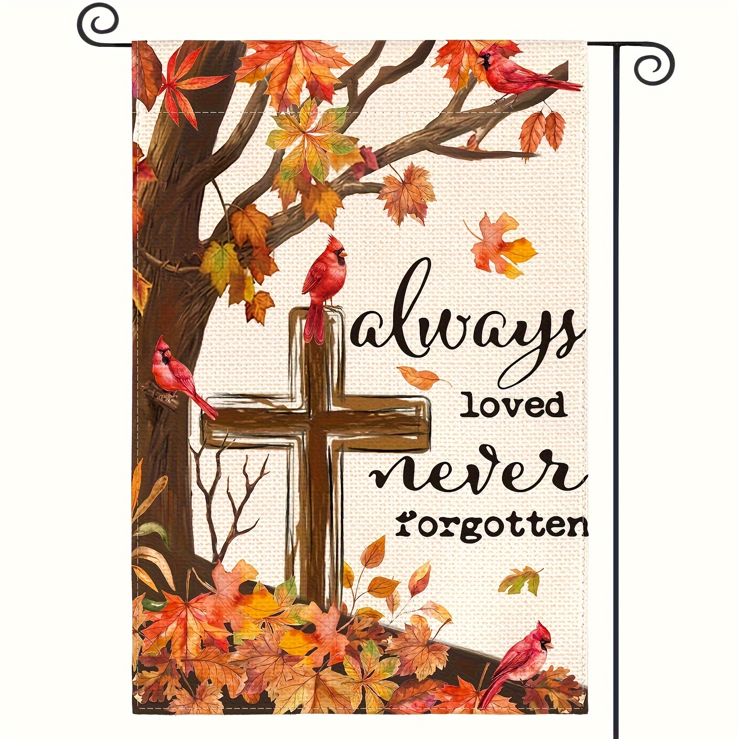 Fall Memorial Garden Flag Double Sided Always Loved - Temu Australia