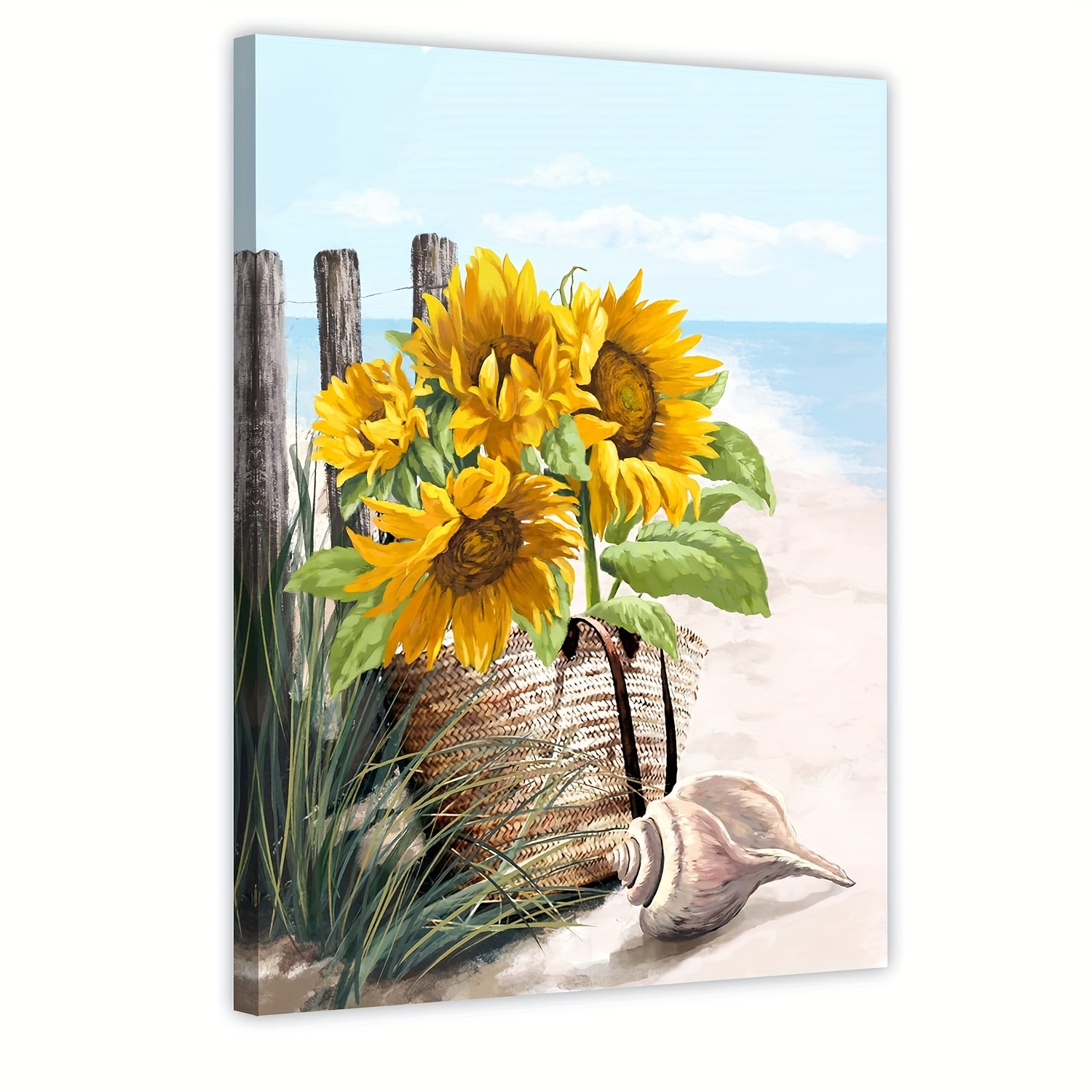 Rustic Yellow Sunflower In Straw Woven Tote Bag Beach Canvas - Temu New ...
