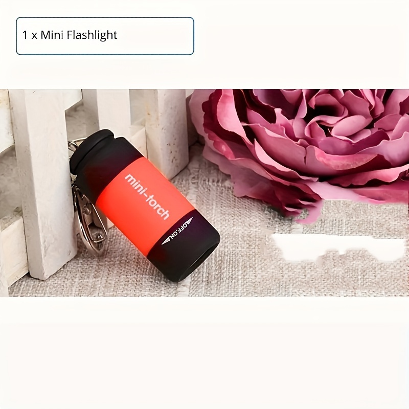 1pc travel outdoor portable kids flashlight small keychain light usb ...