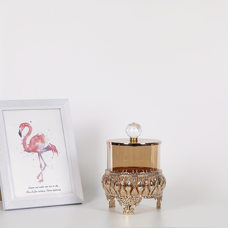 Metal Glass Candy Jar Storage Jar Creative Light Luxury - Temu Ireland