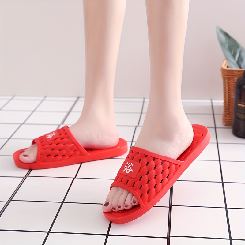 Simple Hollow Design Slides Casual Open Toe Slip Shoes - Temu United ...