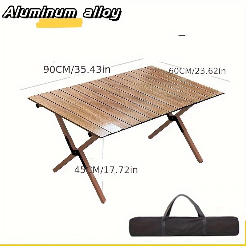 1pc Portable Double Side Aluminum Alloy Egg Roll Table For Outdoor ...