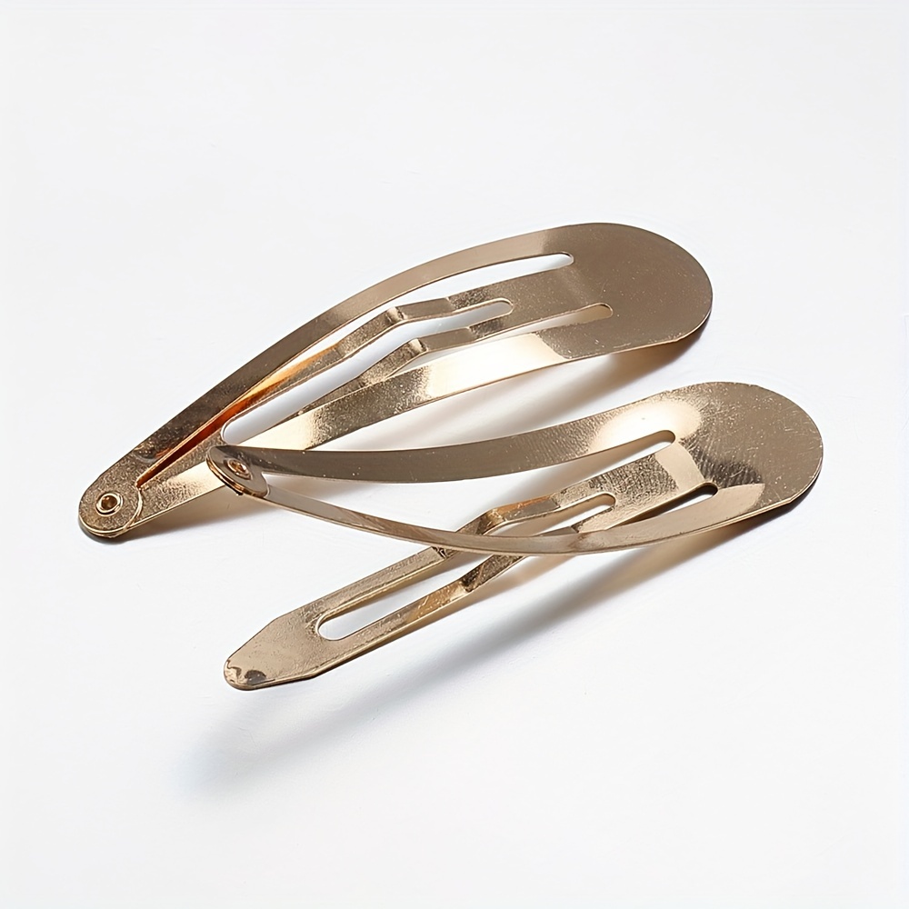 Metal Hair Clips Golden Steel Color Snap Alligator Hairpins - Temu Canada