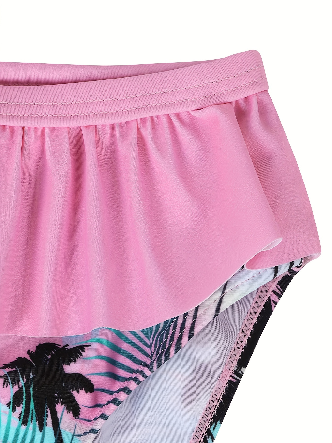 Toddler Girls Bikini Tankini Swimsuit Long Sleeve Abstract - Temu