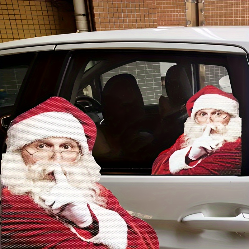 Santa Claus Car Sticker Window Decoration Single Transparent - Temu Canada