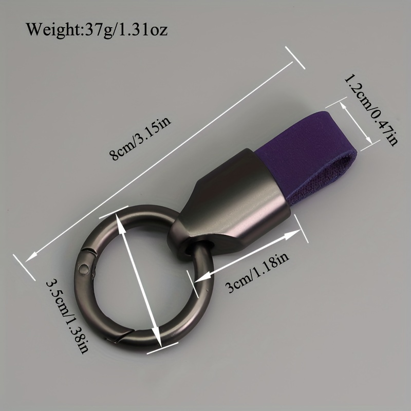 Matte Cowhide Automotive Keychain For Men Mens Metal Pendant Keychain ...