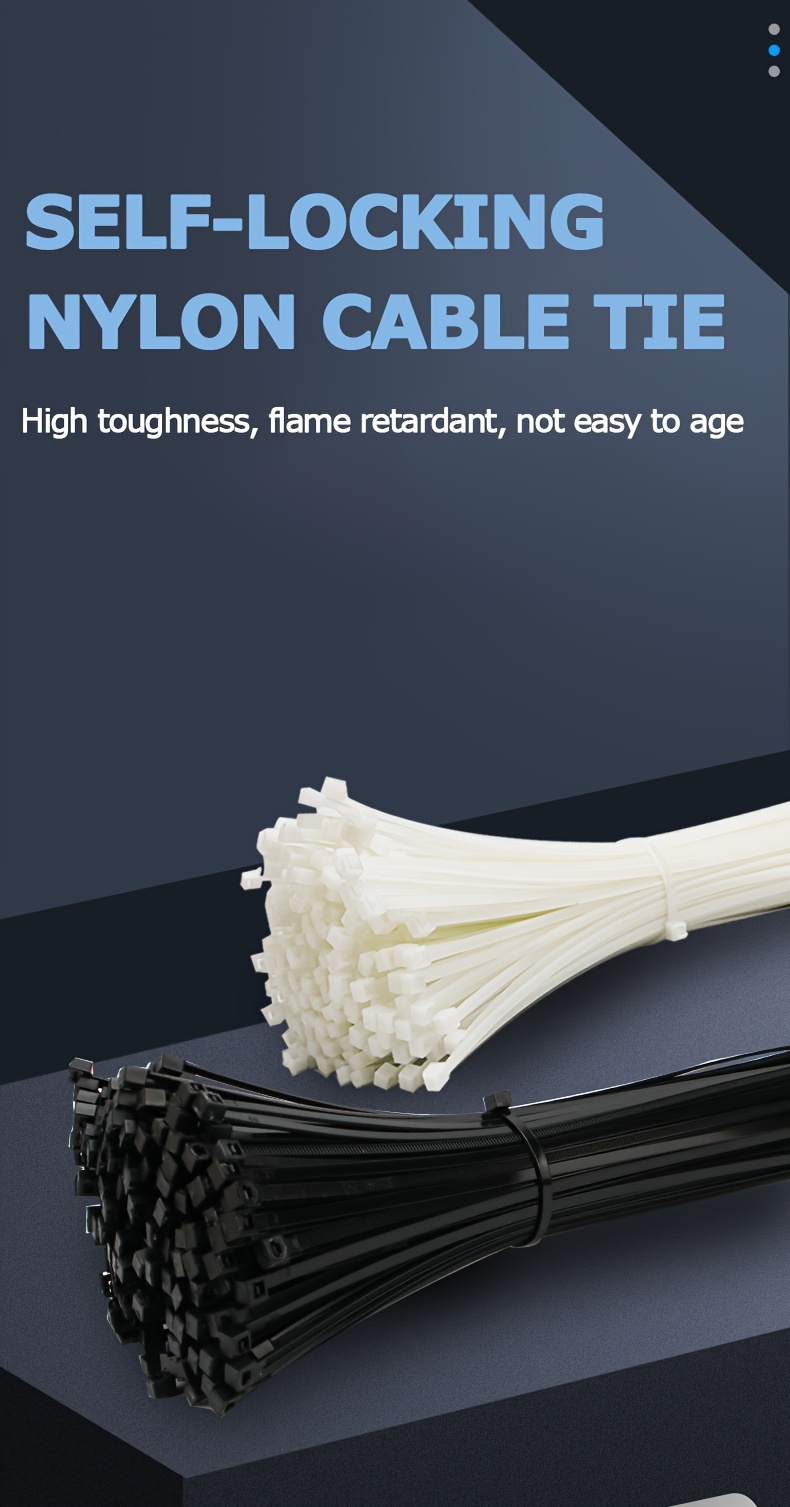 Self locking Nylon Cable Ties Plastic Industrial grade High - Temu ...