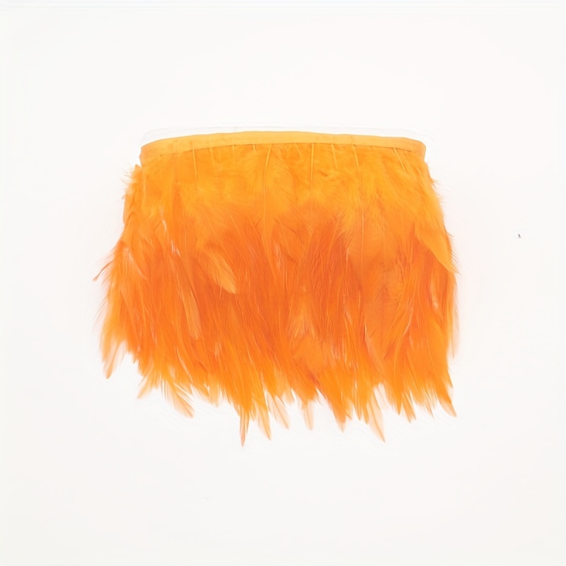 1 Yard Chicken Feather White Rooster Feather Cloth Belt - Temu United ...