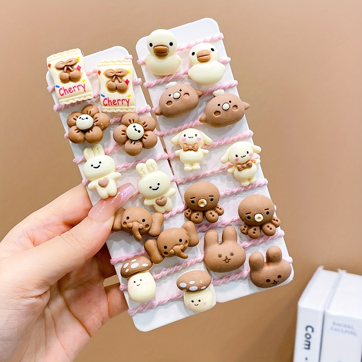 Girls Sweet Cartoon Rabbit Elephant Flowers Decor Small Hair - Temu ...