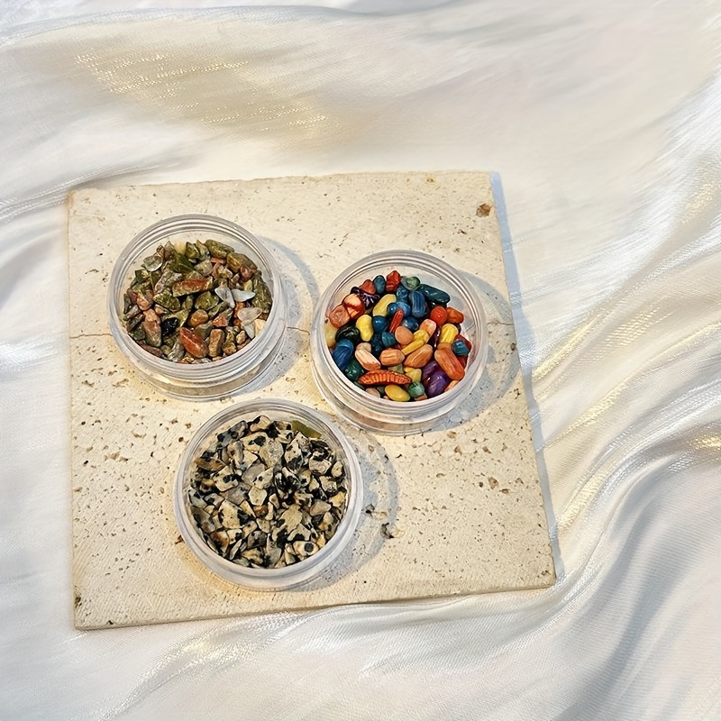 Colored Natural Painted Crushed Stones For Diy Nail - Temu New Zealand