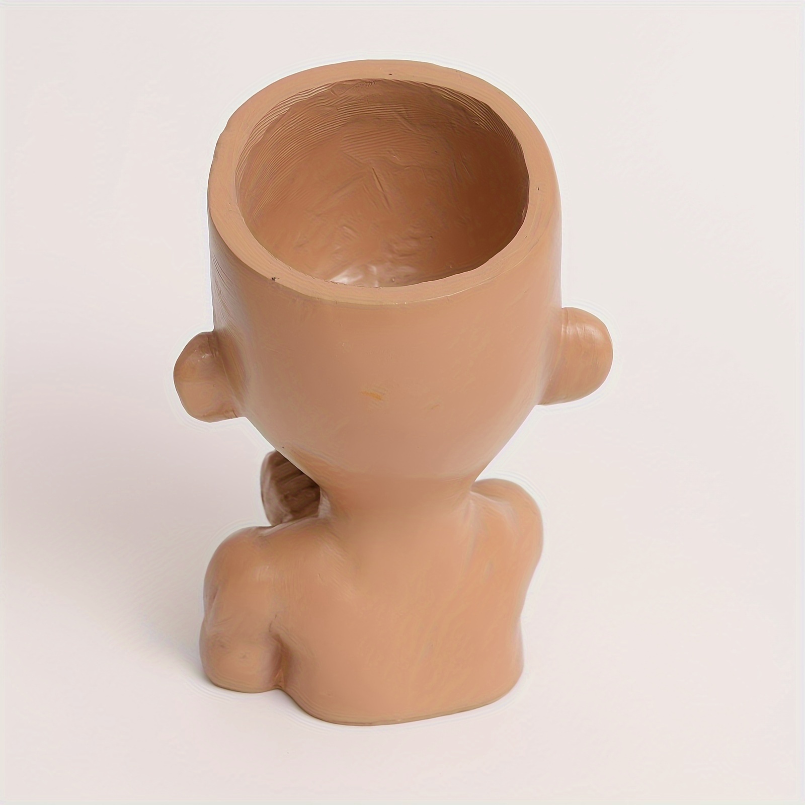Face Flower Pot Cute Head Planter Pot Resin Flower Pot Head - Temu