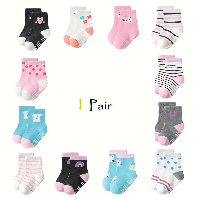 Girl's Kids Cartoon Animal Pattern Cute Socks Anti slip - Temu Australia