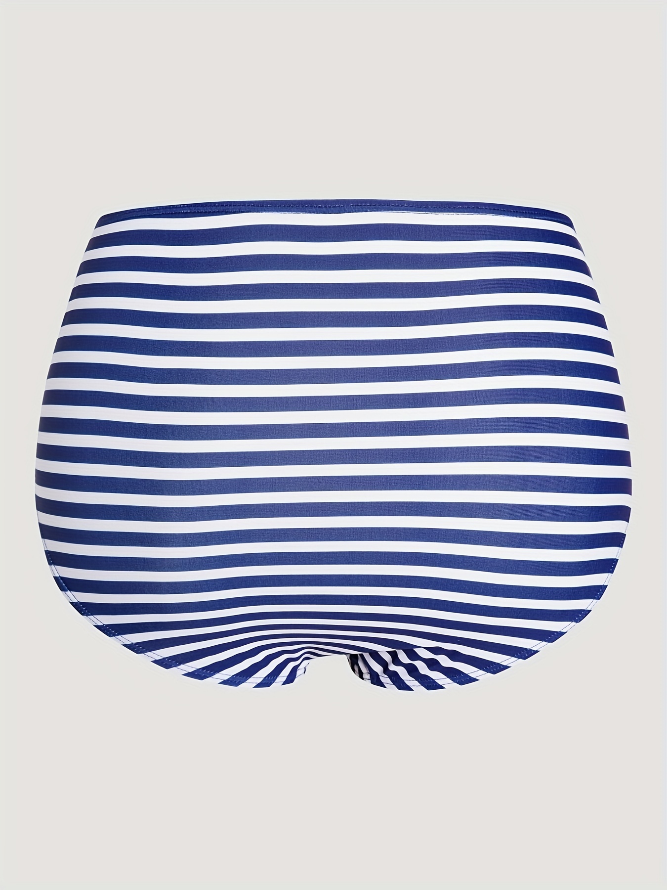 Stripe Print Lace Flounce Tankini Ring Ruffle High Waist - Temu Australia