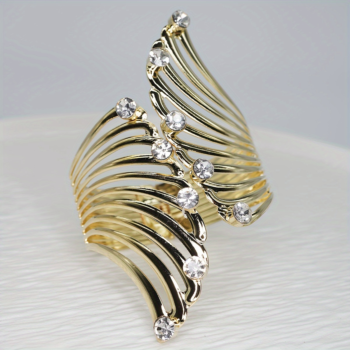 14k Plated Angel Wings Bracelet Cuff Bangle Hand Jewelry - Temu United ...