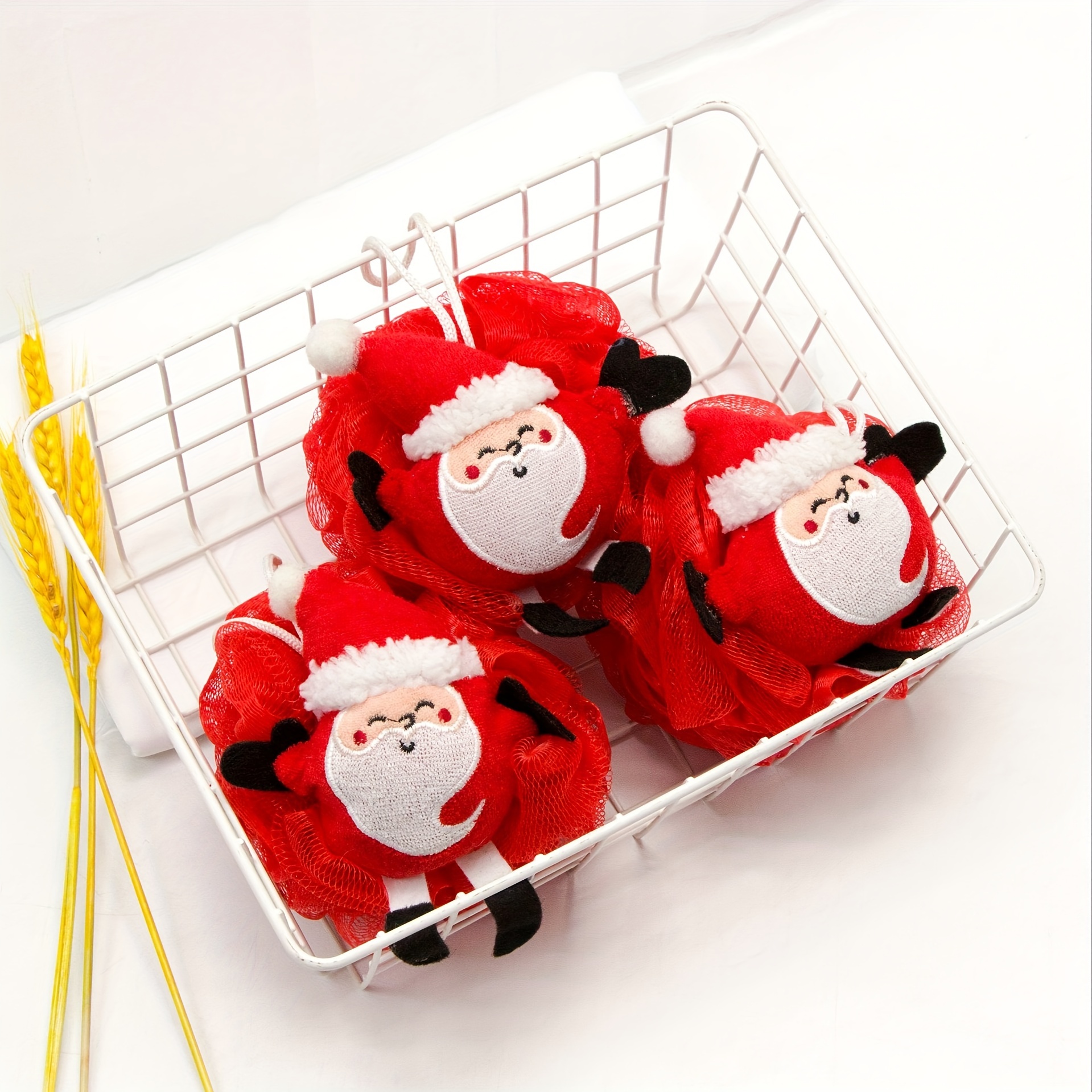Cute Cartoon Santa Claus Exfoliating Shower Loofah - Temu