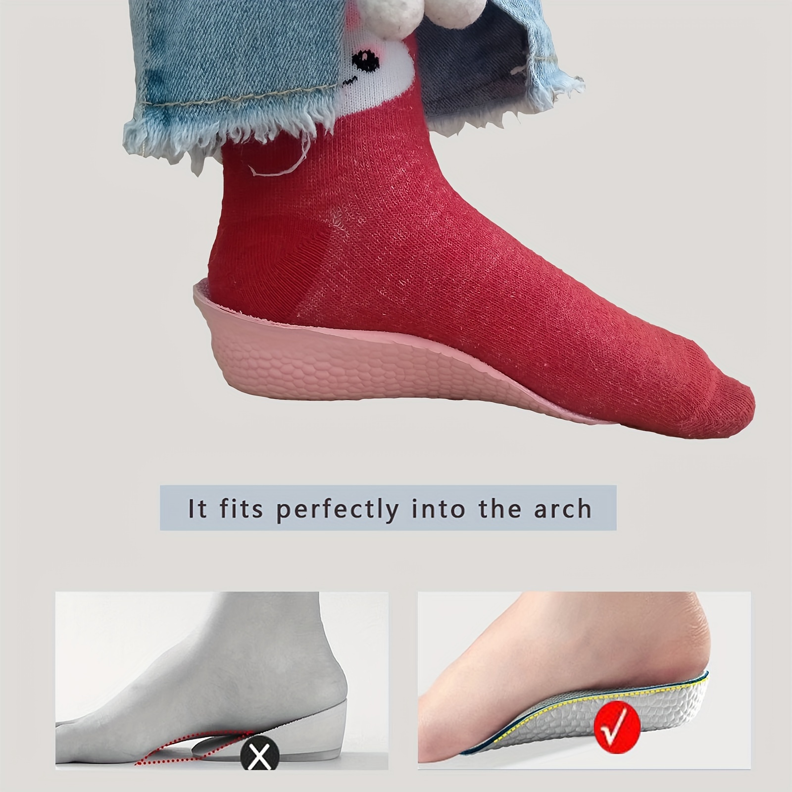 Breathable Comfortable Heightening Half size Pads Women Men - Temu Canada