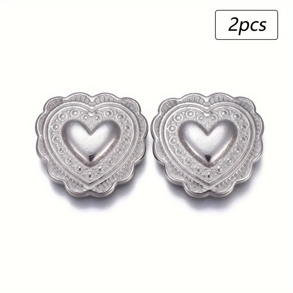 304 Stainless Steel Heart-shaped Charms, - Temu United Kingdom