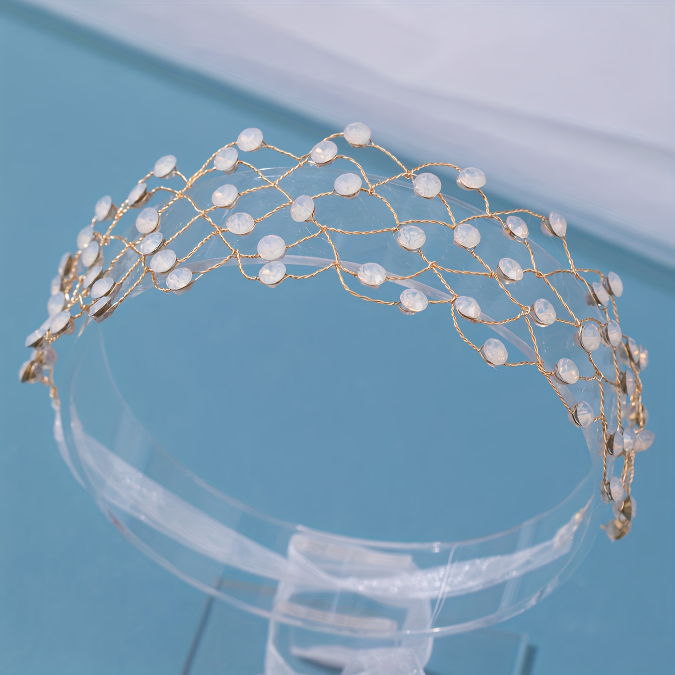 Silvery Color Crystal Headband Hairband Tiara Women Bride - Temu Australia
