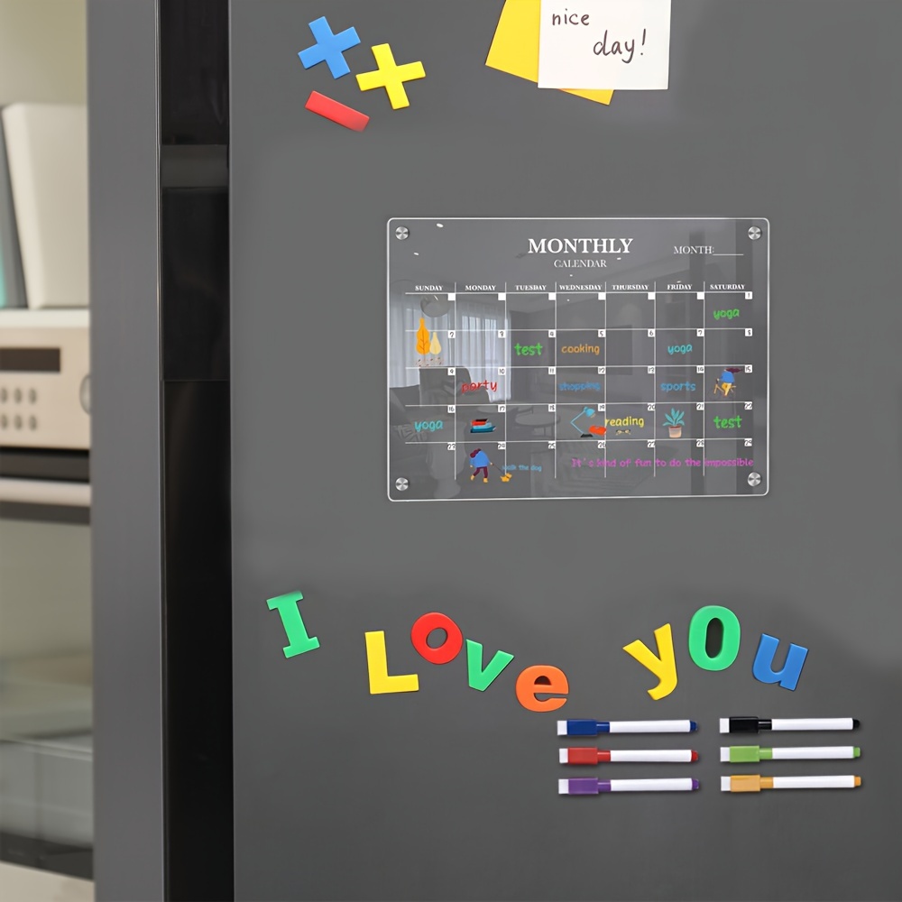 Month Planner Message Board Magnetic Suction Refrigerator - Temu
