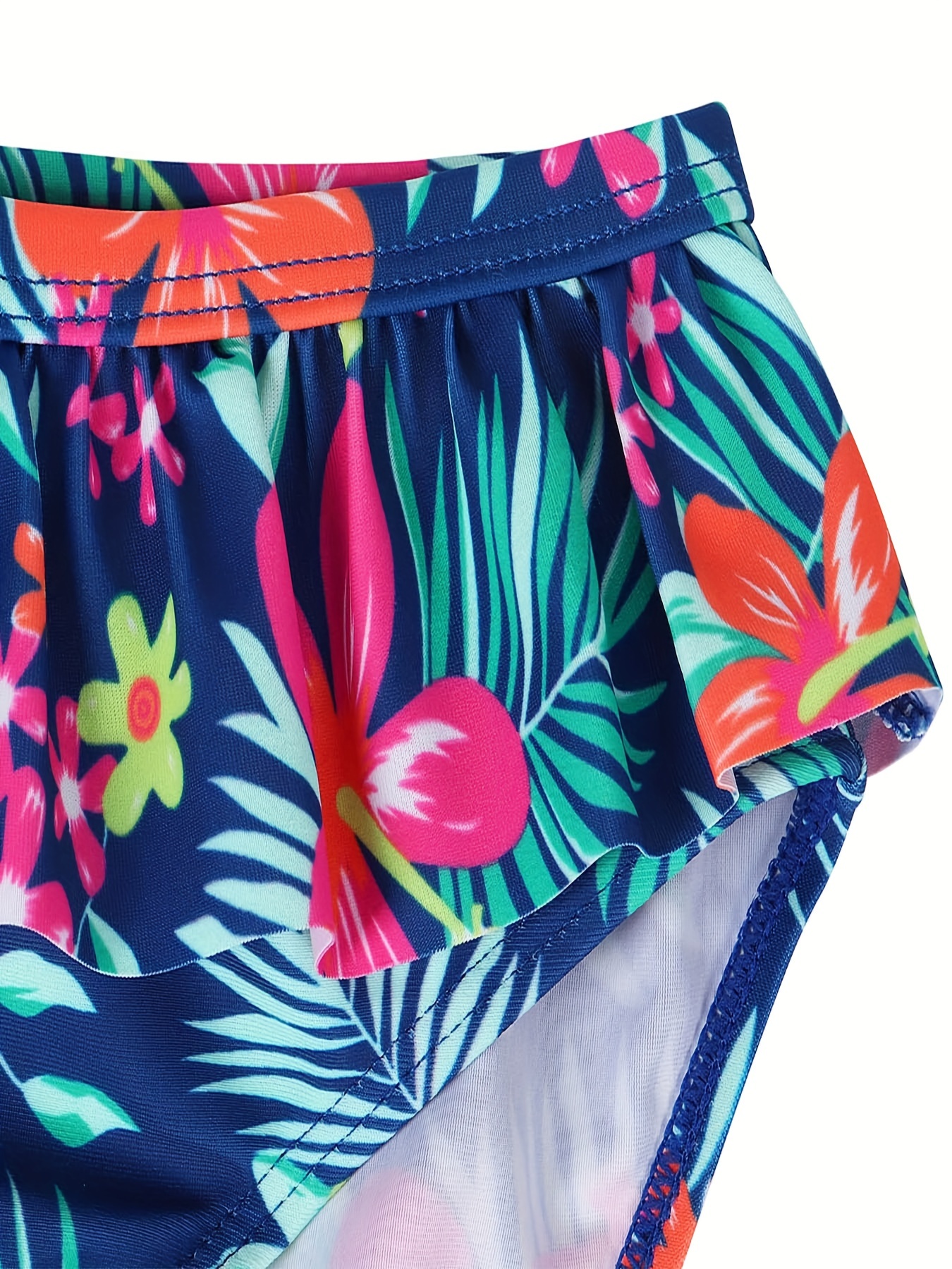 Toddler Girls Bikini Tankini Swimsuit Long Sleeve Abstract - Temu