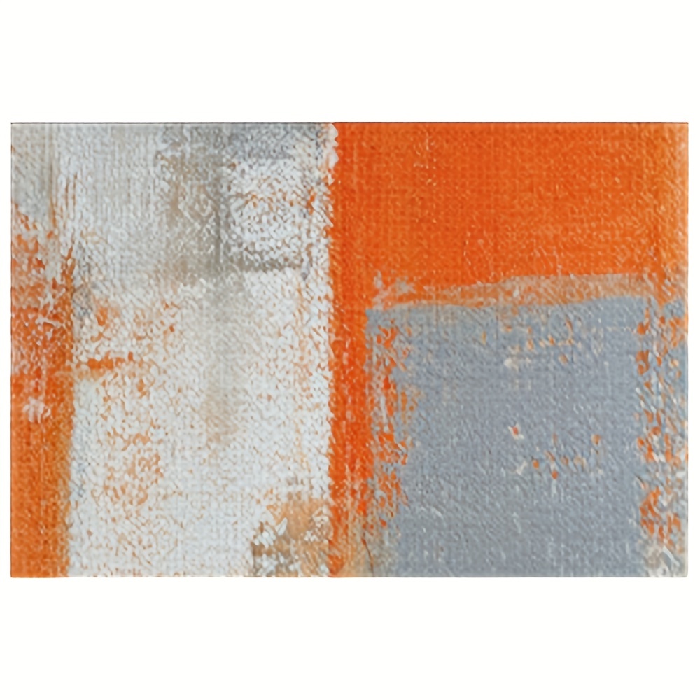 Farmhouse Table Runner Placemats Abstract Orange Grey - Temu Portugal