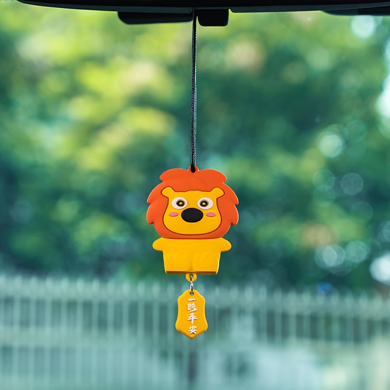 Cute Dog Car Cute Lion Piggy Cartoon Car Ornament Creative - Temu Canada
