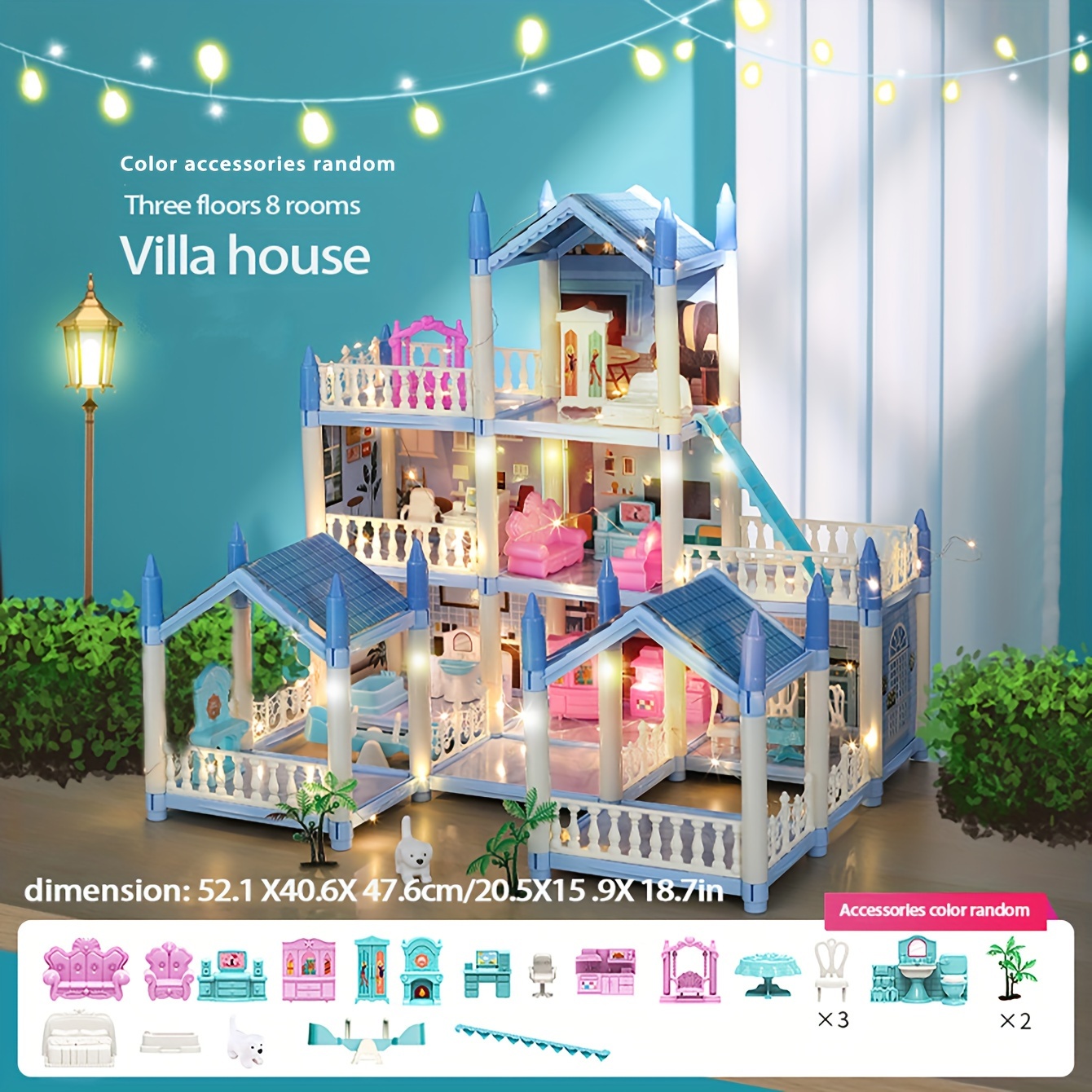Princess Castle Playhouse Play House Villa Set Puzzle Toys - Temu Australia