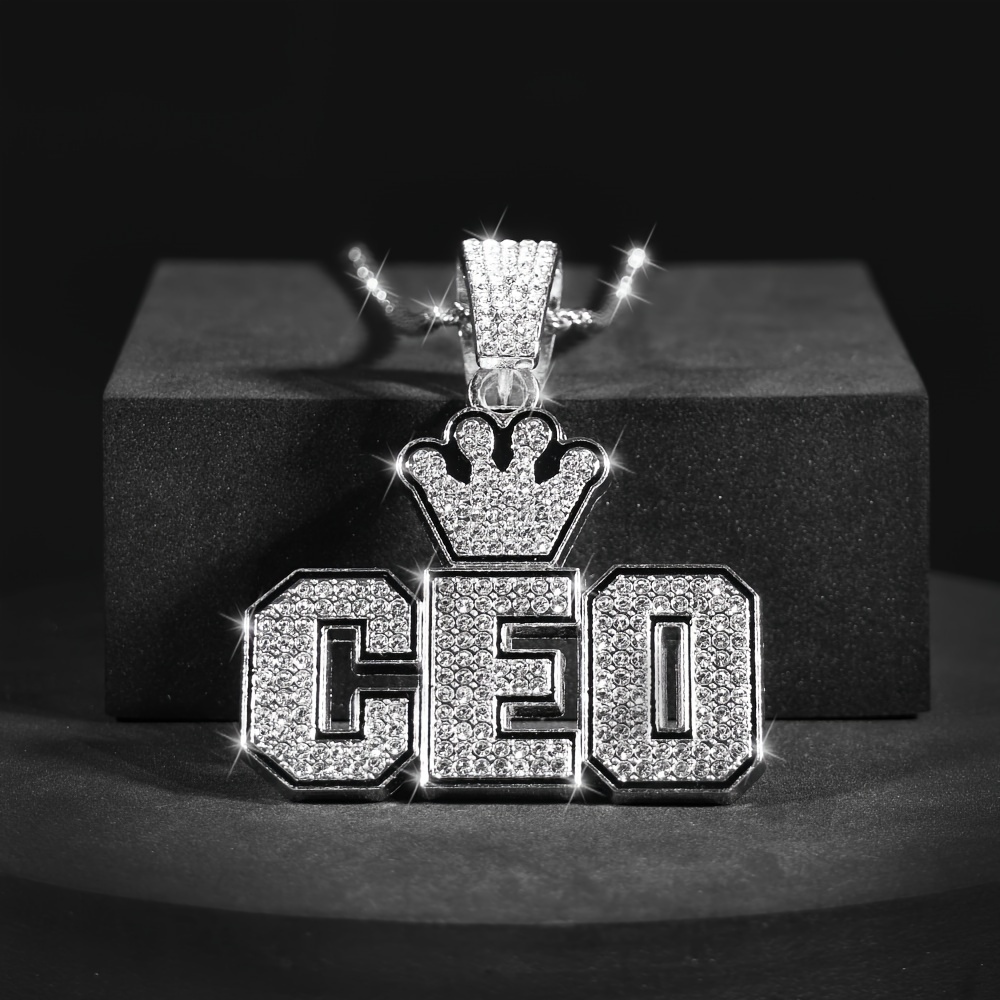 Fashion Chain Necklace Crown Ceo Pendant Necklace Men Women - Temu ...