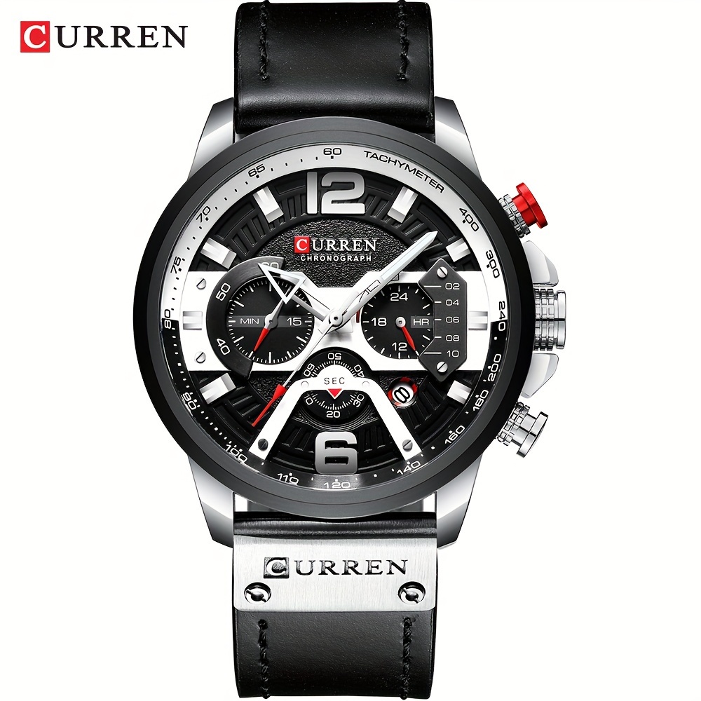 Chronograph Mens Watch Casual Calendar - Temu United Arab Emirates