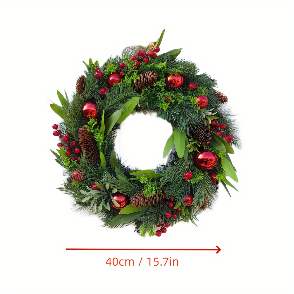Hot Christmas Wreath Red - Temu