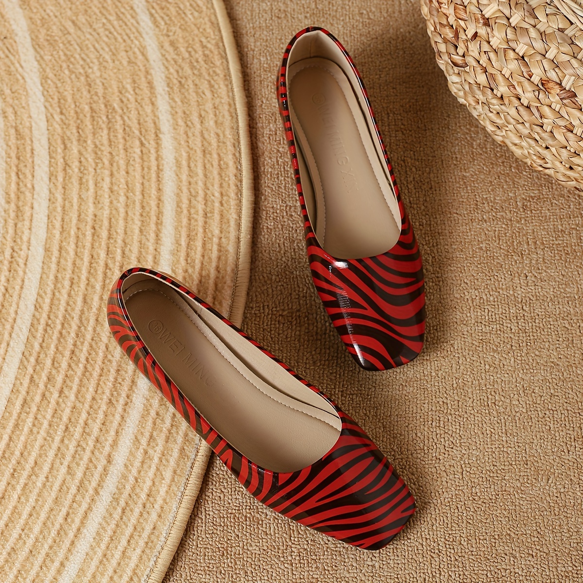 Womens Zebra Print Pumps Shallow Mouth Slip Walking Chunky - Temu ...