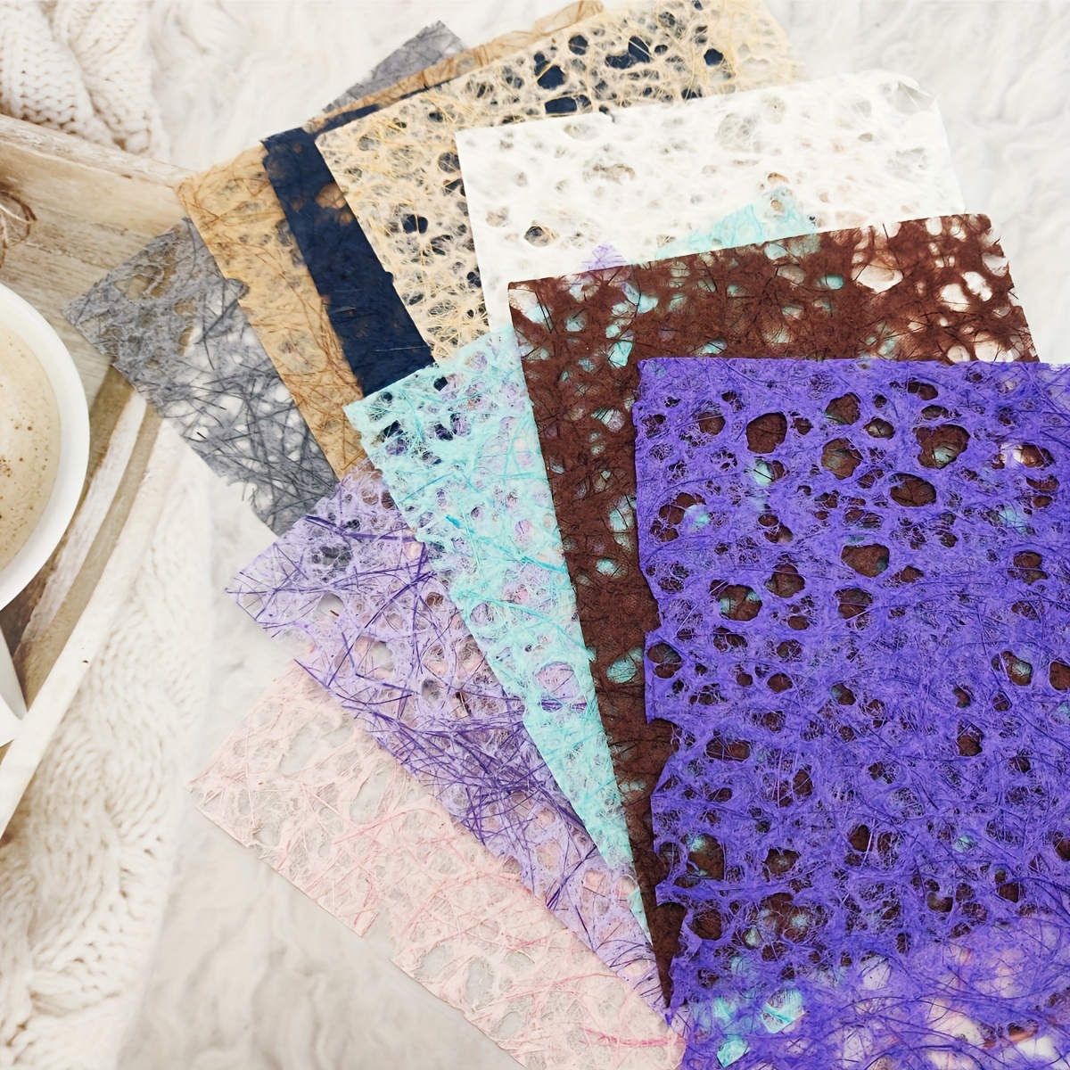 Scrapbooking Mix Media Craft Textured Paper Variety Colors - Temu New ...