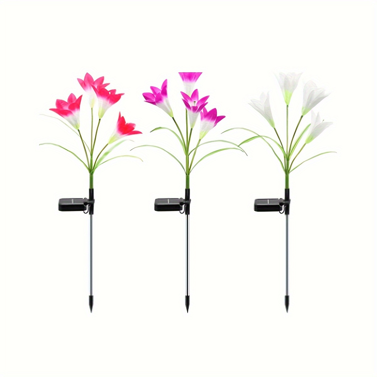 Solar Outdoor Lights Ground Plug Flower Decoration Multi - Temu United ...