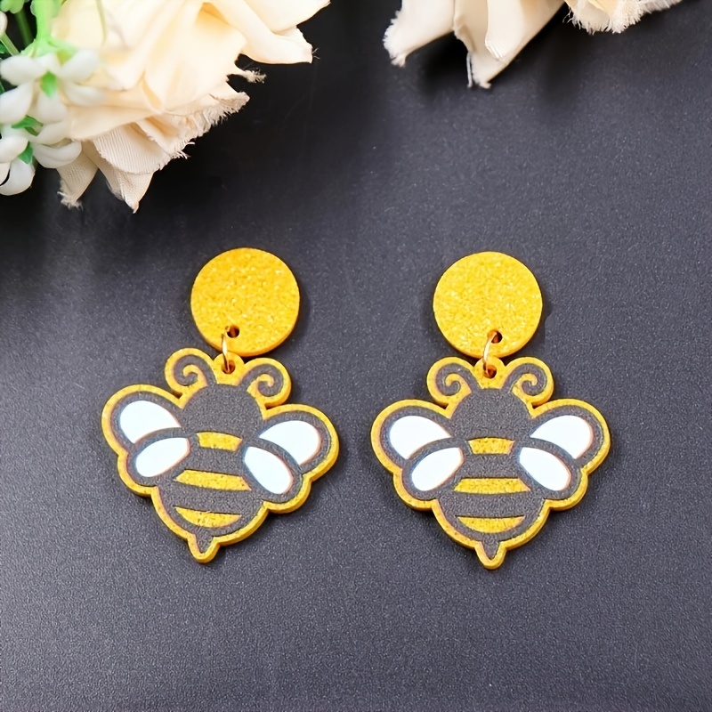 New Easter Earrings Bee Earrings Acrylic - Temu United Kingdom