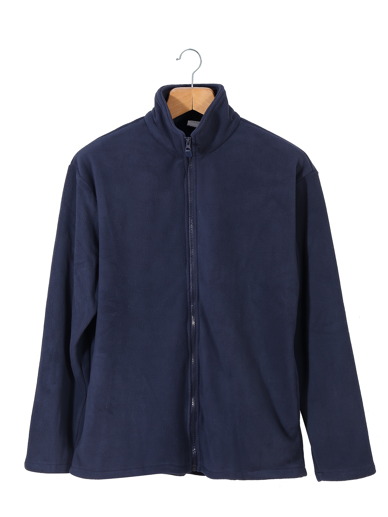 Men's Warm Fleece Jacket Lapel Zip Jacket Coat Fall Winter - Temu