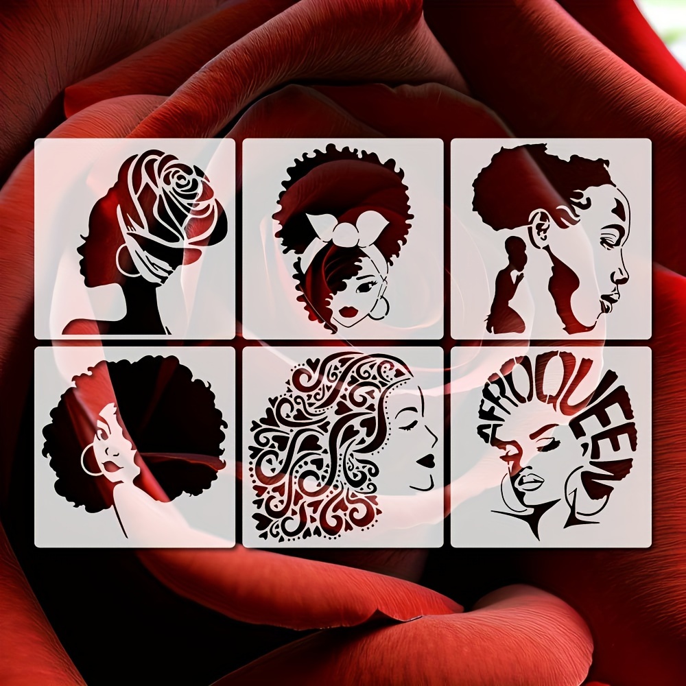 African Woman Stencil Reusable African Female Theme Stencil - Temu