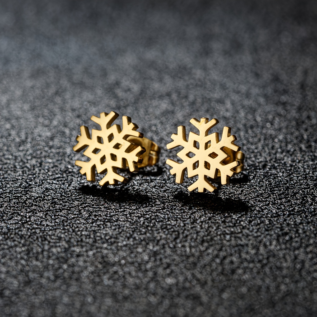 Simple Stainless Steel Snowflake Studs Earrings - Temu United Kingdom