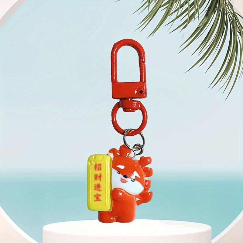 1pc Chinese Zodiac Cute Dragon Keychain Pendant Creative Keychain ...