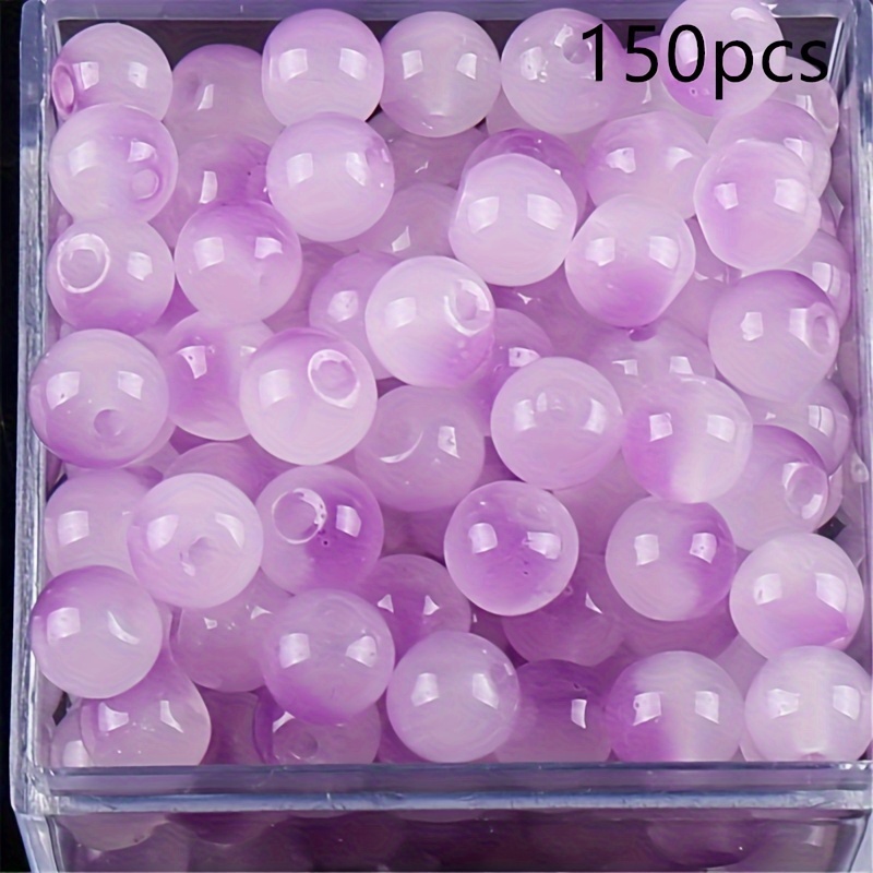 Glass Gradient Imitation Jade Perforated Beads Jewelry - Temu United ...