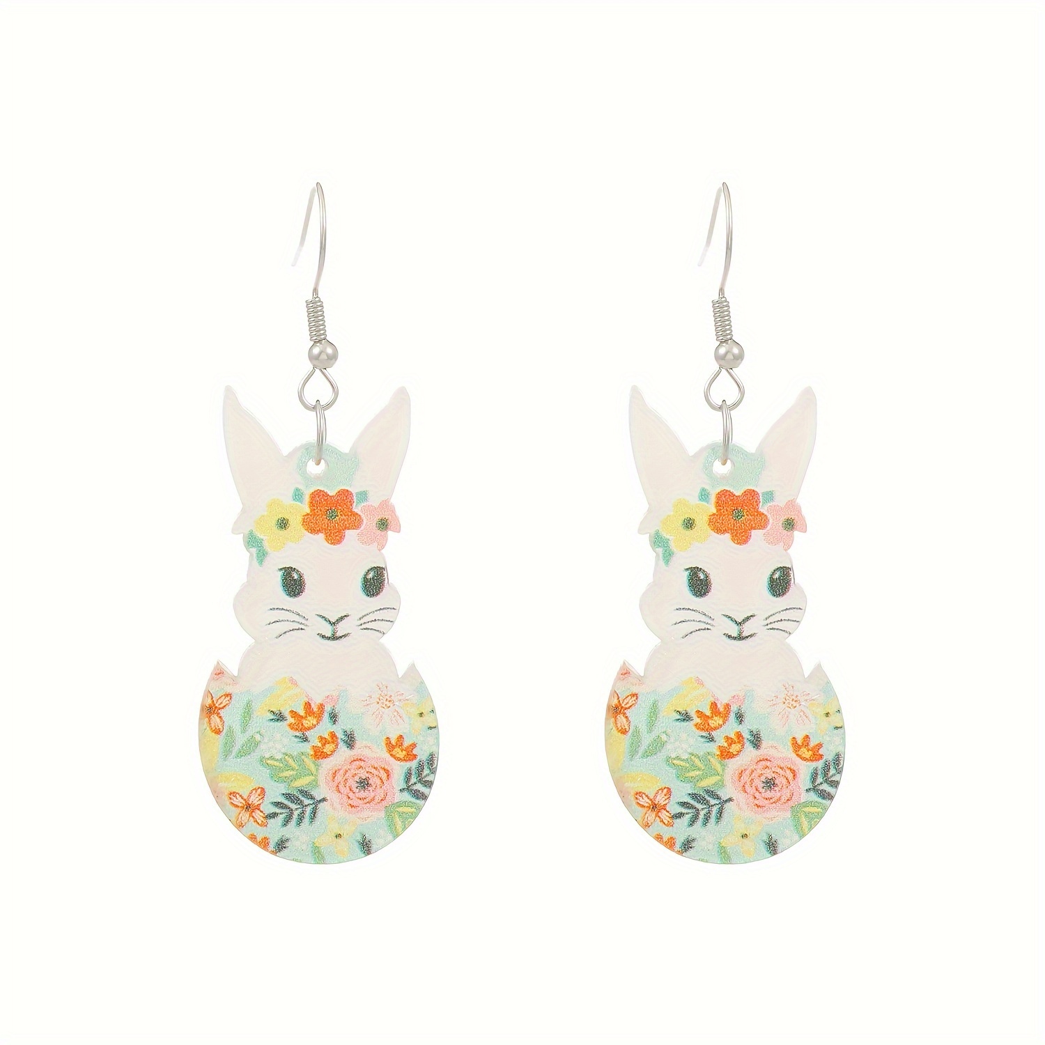 Cute Cartoon Rabbit / Colorful Easter Egg / Flower Basket - Temu United ...