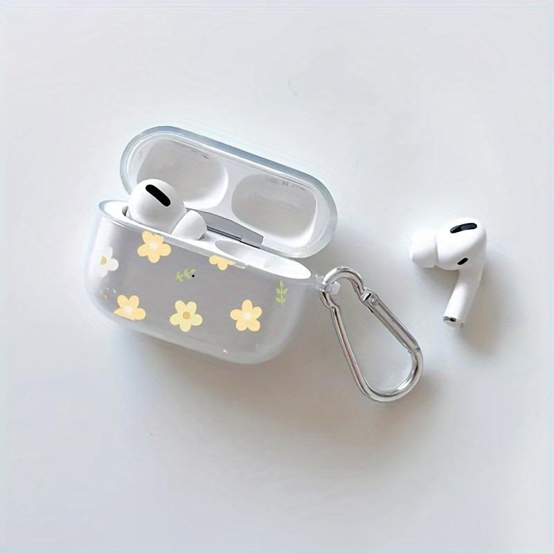 Cute Yellow Flower Transparent Earphone Case Suitable Switch - Temu ...