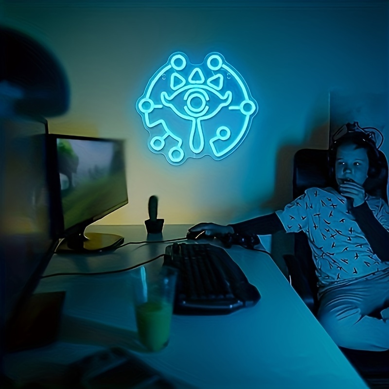 sheikah eye neon sign adjustable room neon light wall - Temu