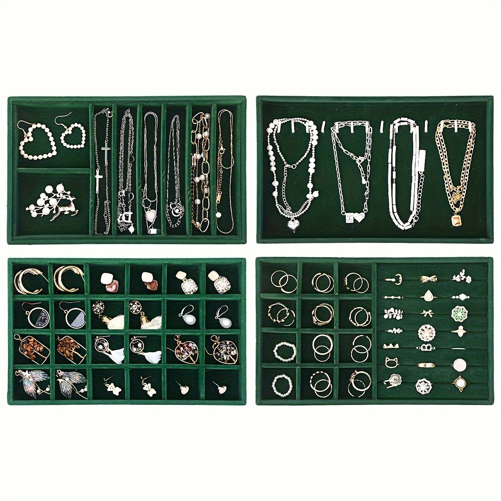 Jewelry Velvet Storage Display Box Stored A Dressing Table - Temu Canada