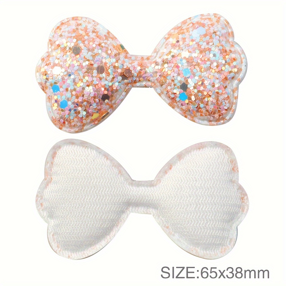 sparkling glitter leather bow patches non woven - Temu Canada