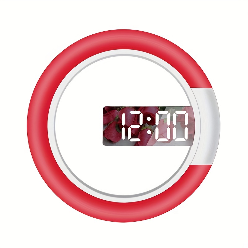 Rgb Remote Control Hollow Digital Display Wall Clock For - Temu Ireland