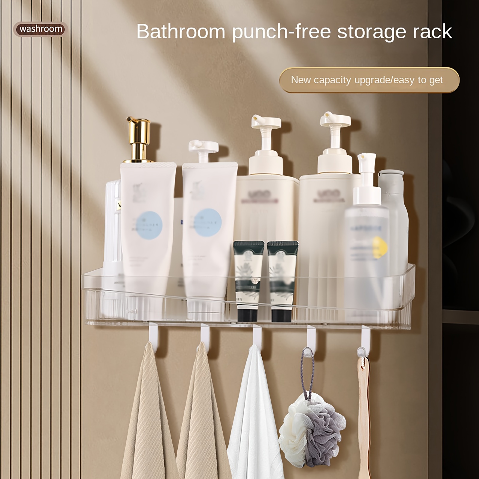 1pc New Kitchen Wall Mounted Hole Free Seasoning Storage - Temu Ireland