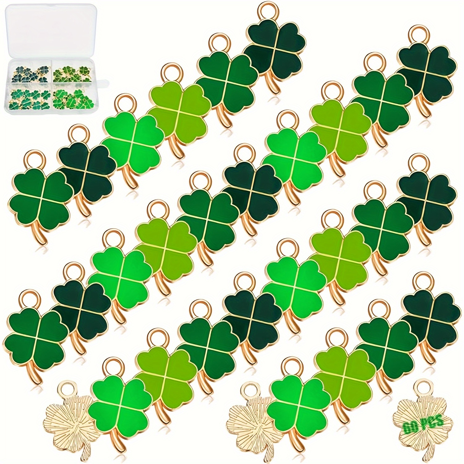 Four Leaf Clover Pendant Metal Clover Leaves Lucky Charms - Temu United ...