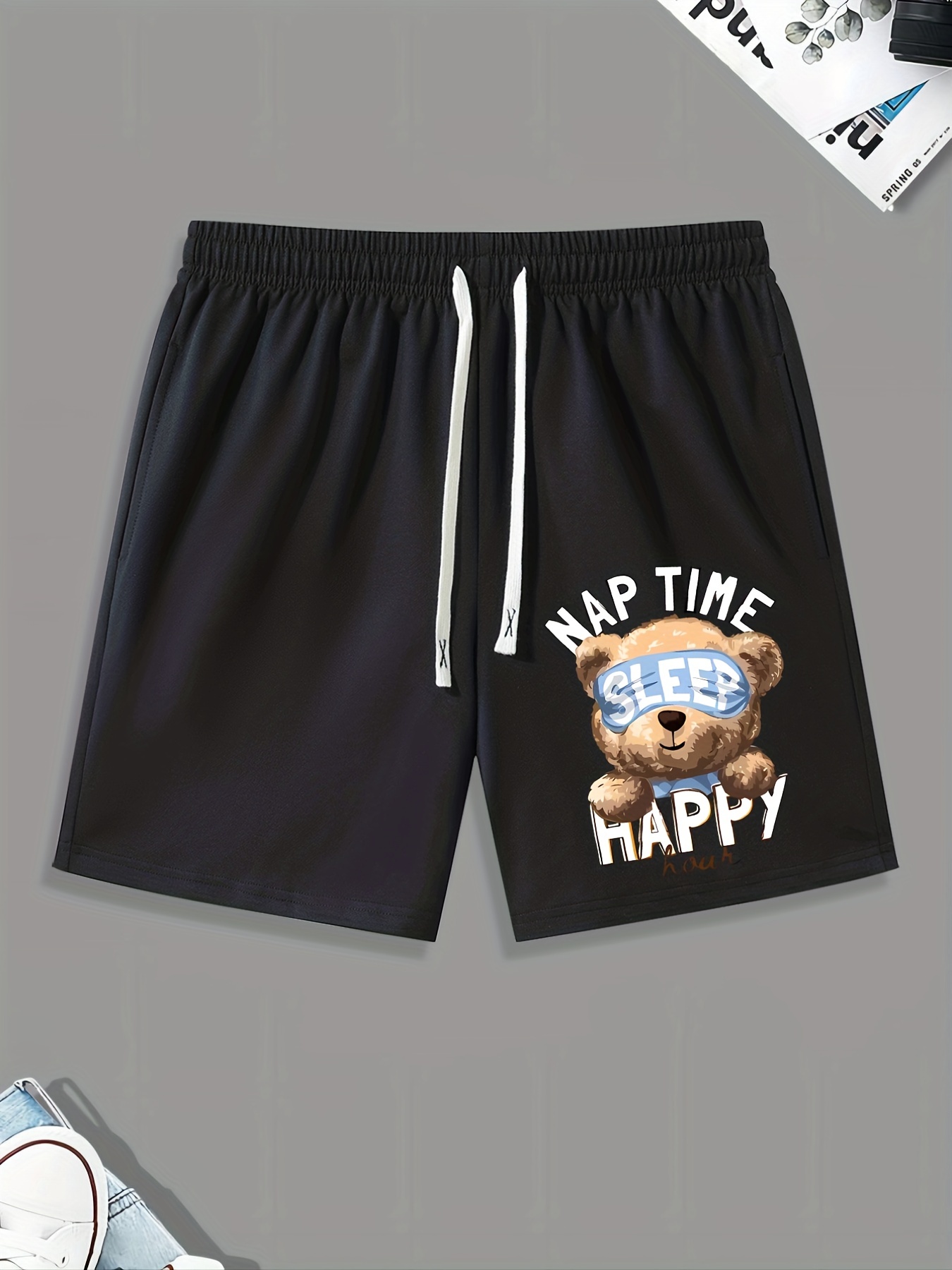Nap Time Print Mens Comfy Casual Drawstring Shorts Summer - Temu Australia